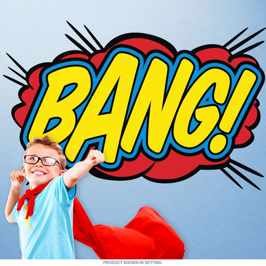 Wall Decalbang Comic Book Sound, Adventure Awaits With This Superhero ...