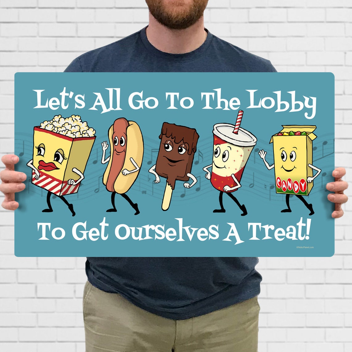 Lets Go to the Lobby Snacks Wall Decal Dancing Concession - Etsy