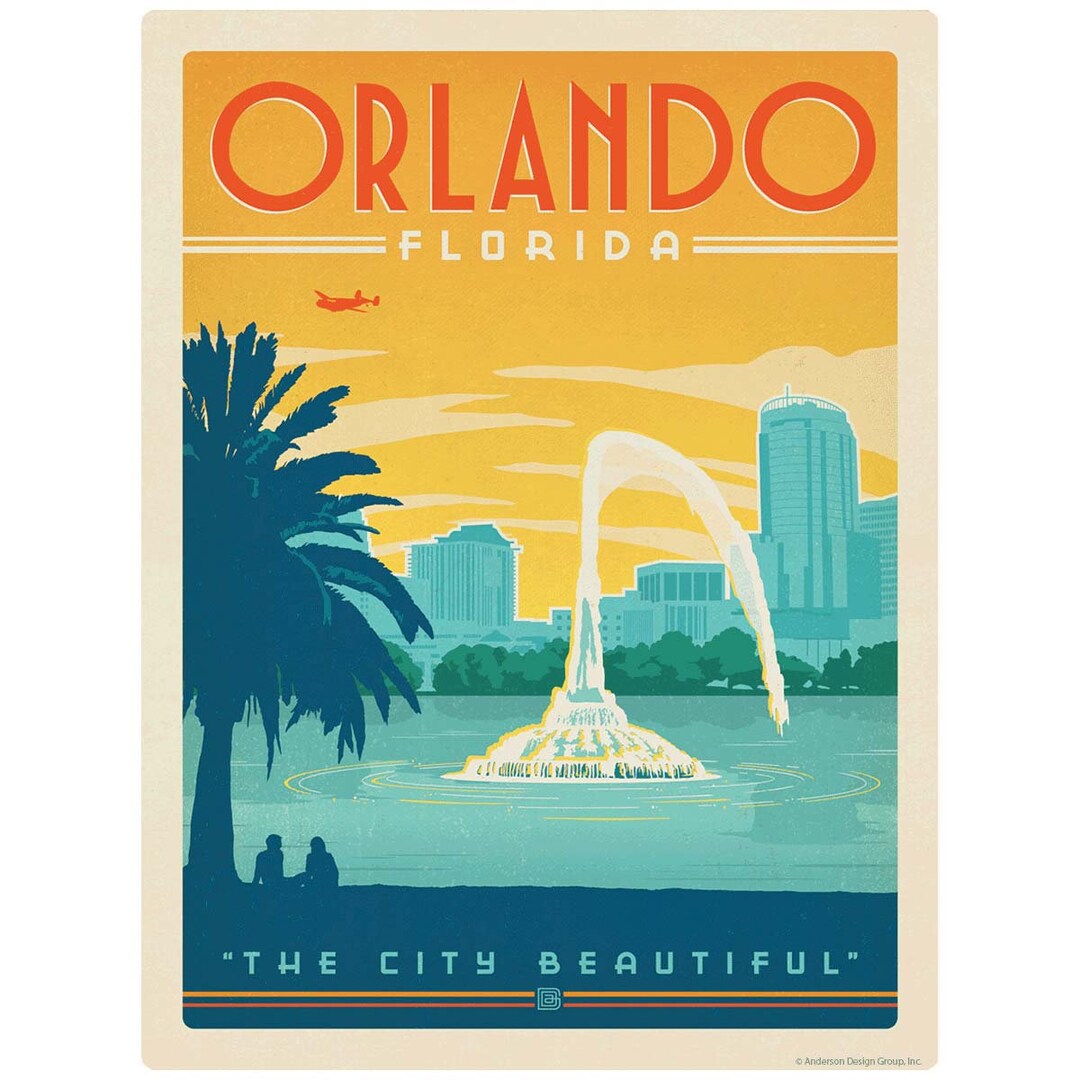 Vinyl Sticker; Orlando Florida Waterproof Decal for Bumper Sticker, Car ...