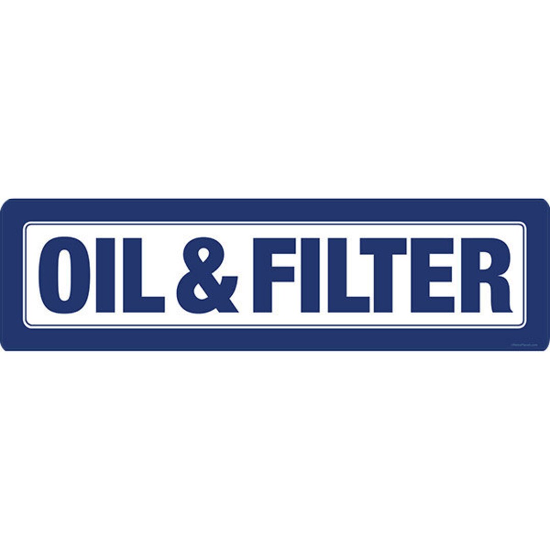Oil and Filter Ford Inspired Blue Wall Decal - Etsy