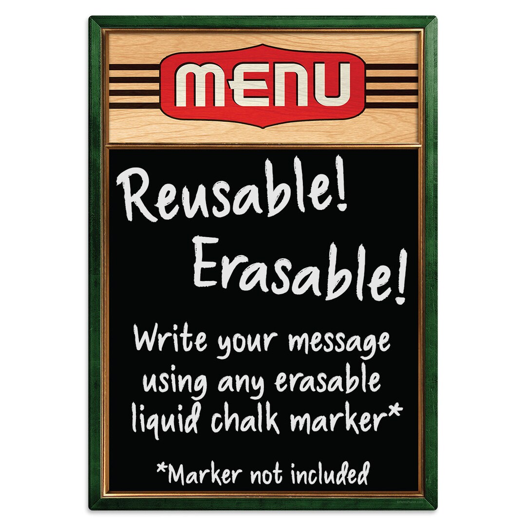 Classic Menu Chalkboard Vinyl Decal Unique Decor for - Etsy Australia