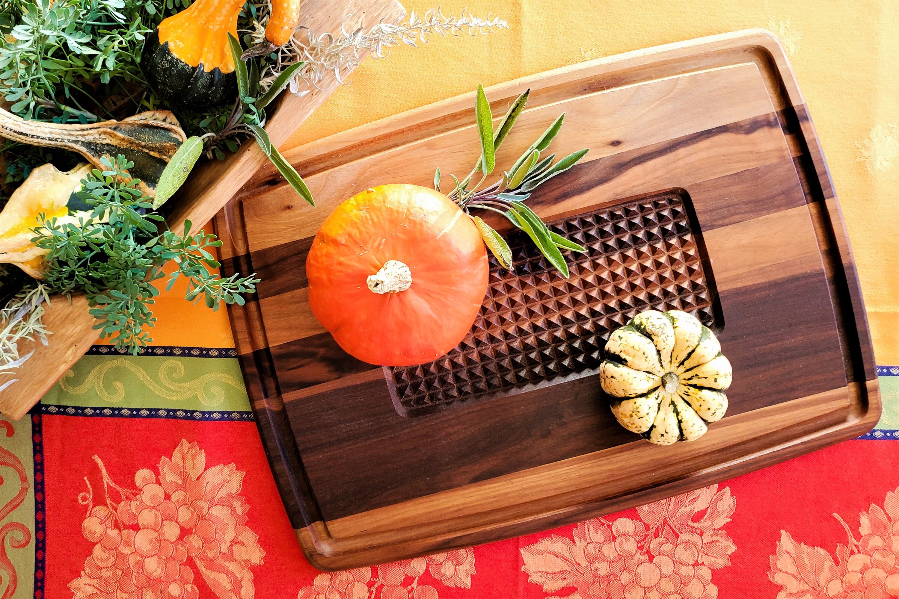 Walnut Carving Board No Leak Non-Skid | Etsy