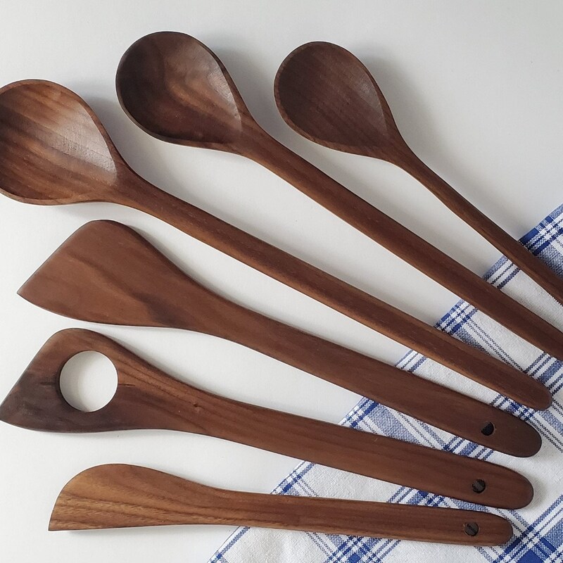 Walnut Utensils - Etsy