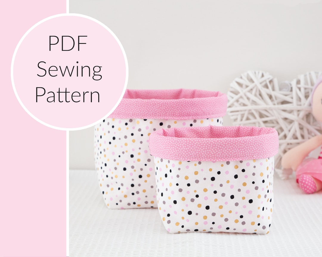 Fabric Basket PDF Sewing Pattern - Etsy