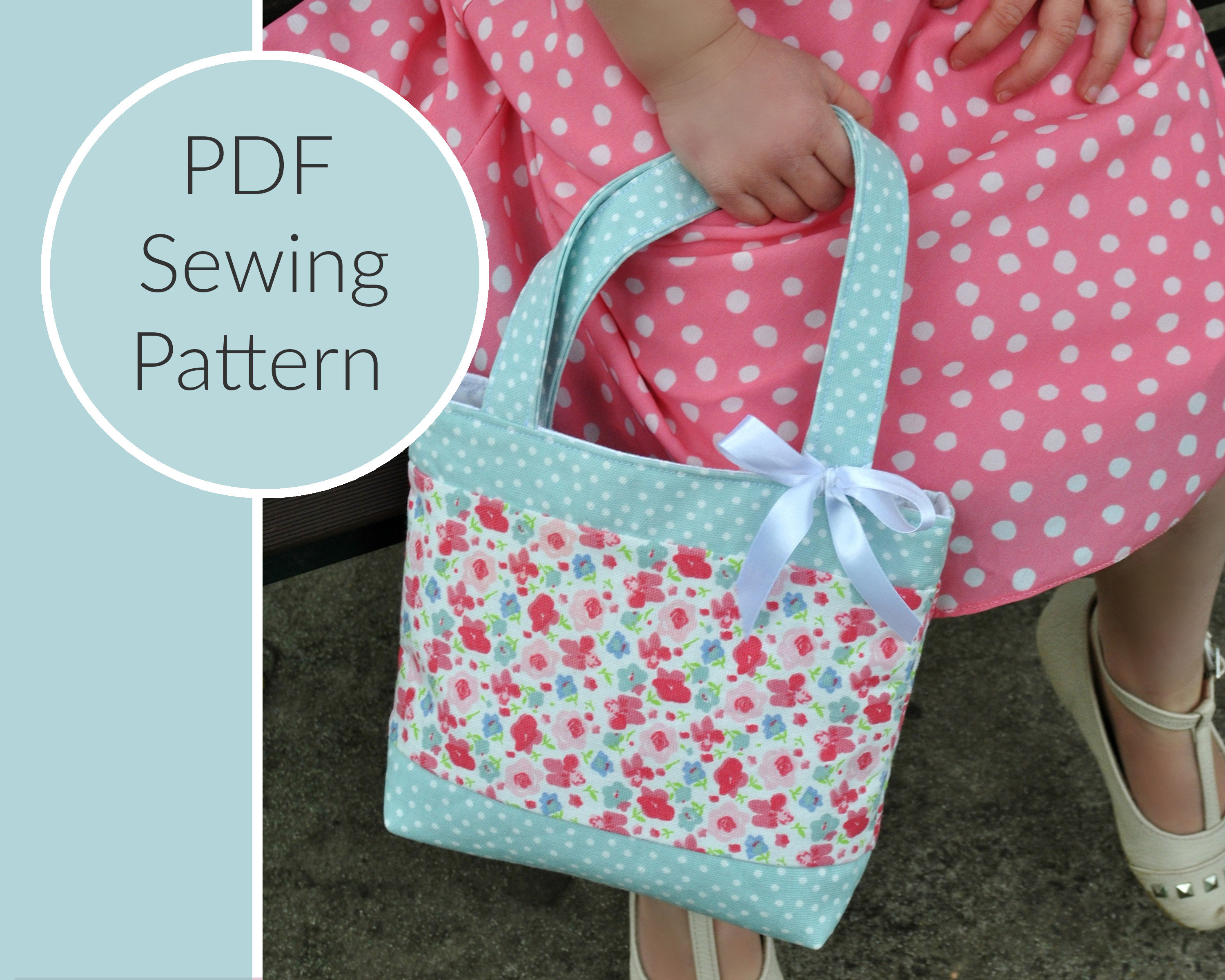 Little Girls Tote Bag PDF Sewing Pattern | Etsy Little Girls Tote Bag PDF Sewing Pattern | Etsy