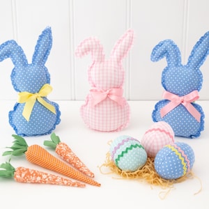 Easy Easter Crafts Sewing Pattern, Easter Bunny, Fabric Easter Eggs ...