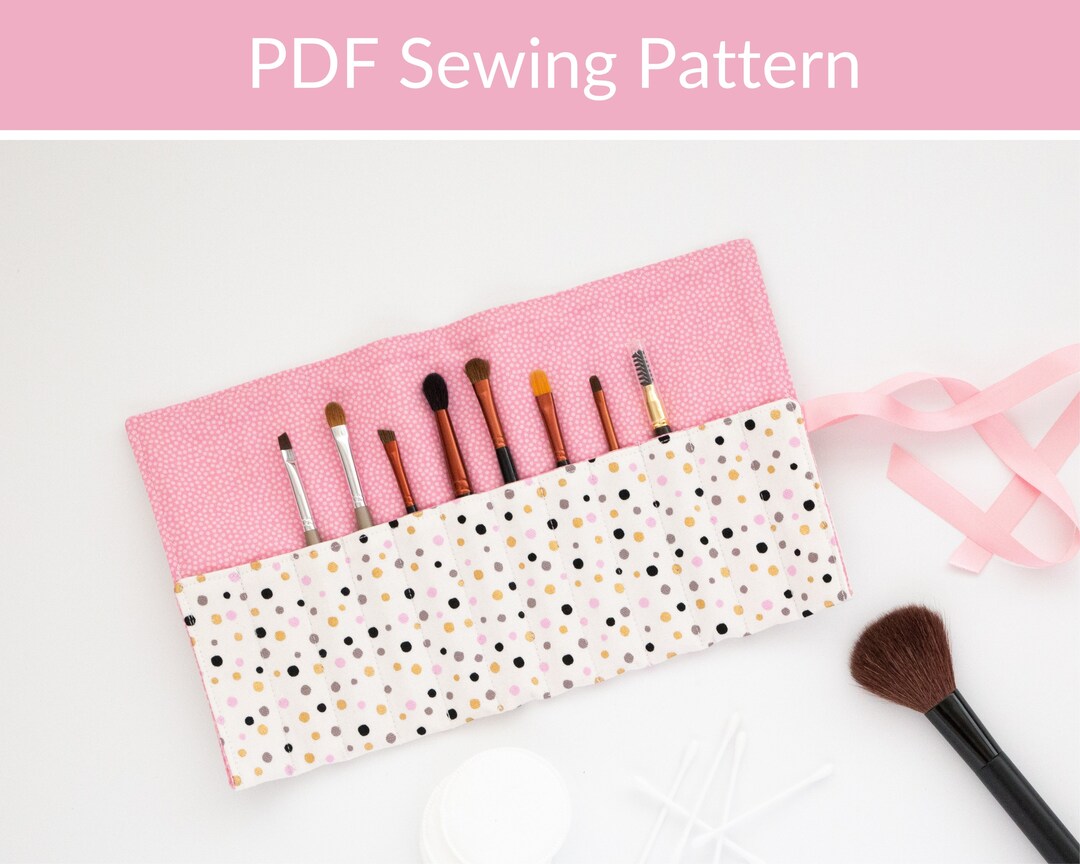 Makeup Brush Roll PDF Sewing Pattern - Etsy