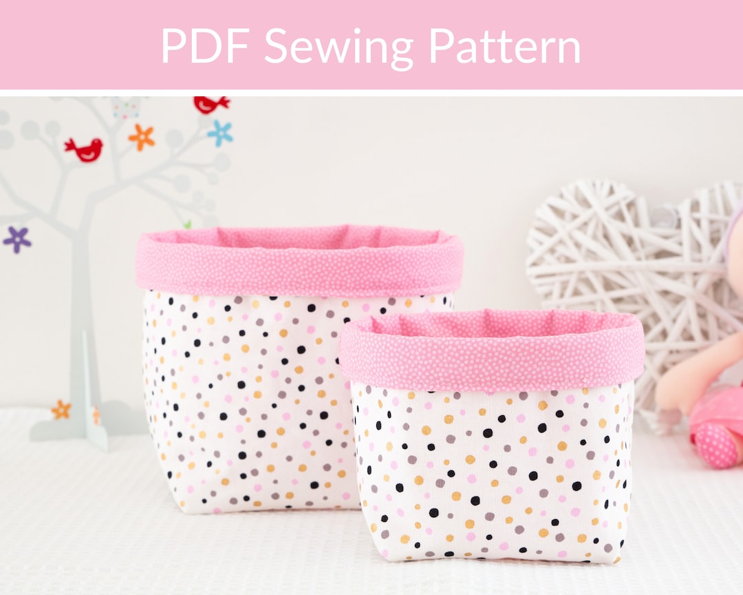 Fabric Basket PDF Sewing Pattern - Etsy