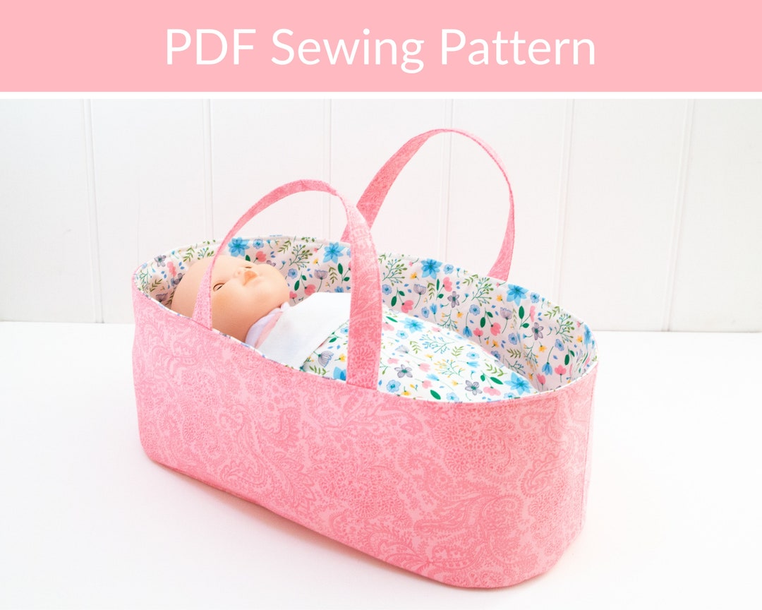 Sewing Pattern for Doll Carry Cot, Doll Carry Cot, Doll Bassinet, Baby ...