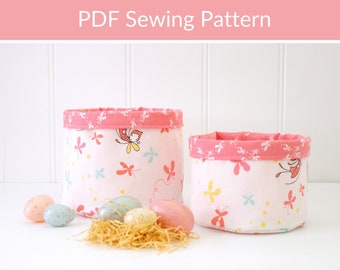 Chicken Basket PDF Tutorial With Pattern, Easter DIY Fabric Project for Intermediate or Advanced ...