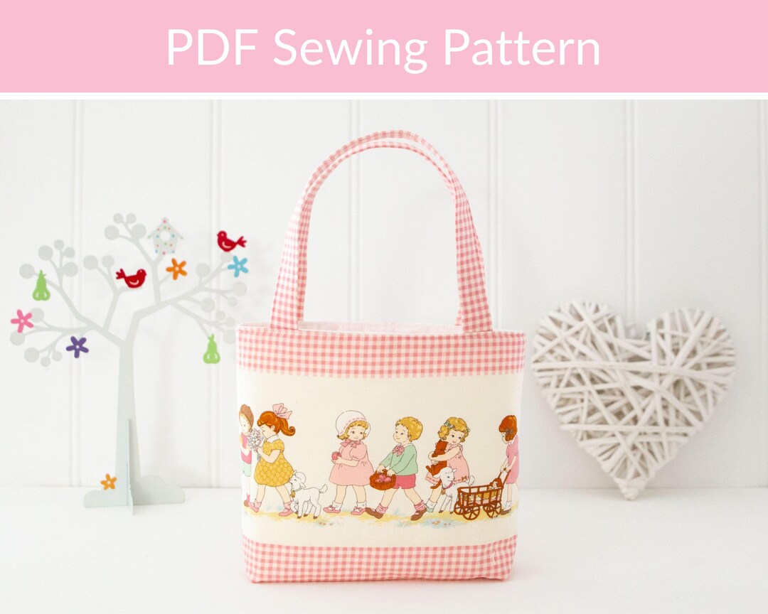 Little Girls Tote Bag PDF Sewing Pattern - Etsy