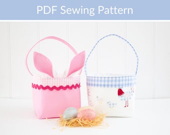 Chicken Basket PDF Tutorial With Pattern, Easter DIY Fabric Project for ...