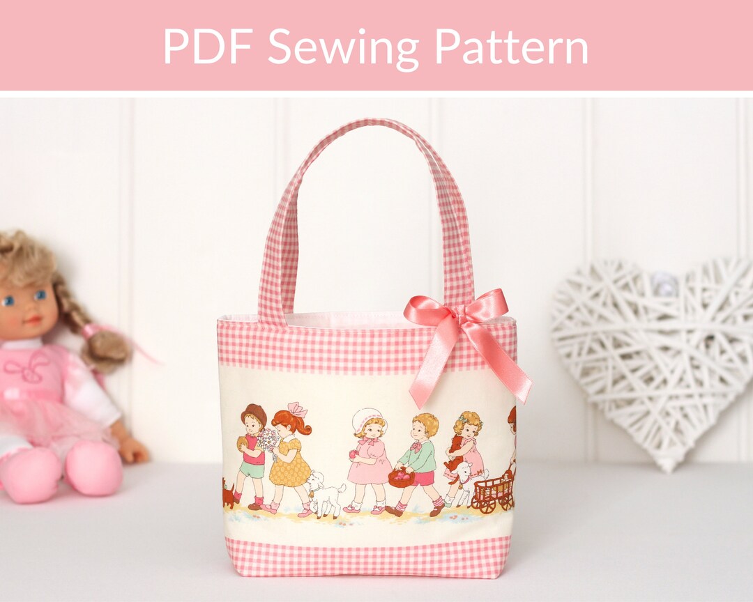 Little Girls Tote Bag PDF Sewing Pattern - Etsy