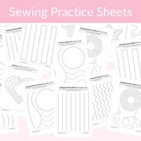 Printable Sewing Practique Sheets, Beginner Sewing Practice Pages ...