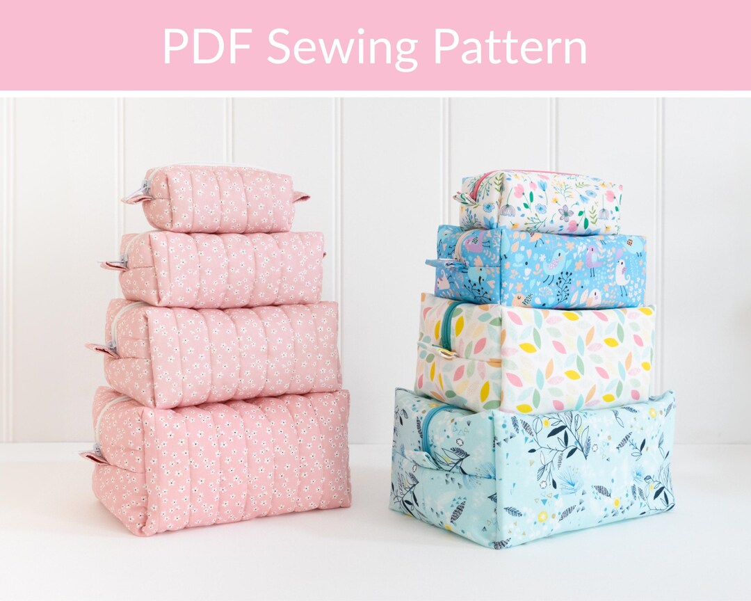 Beginner Boxy Pouch Sewing Pattern: Easy Zipper Bag PDF - Etsy