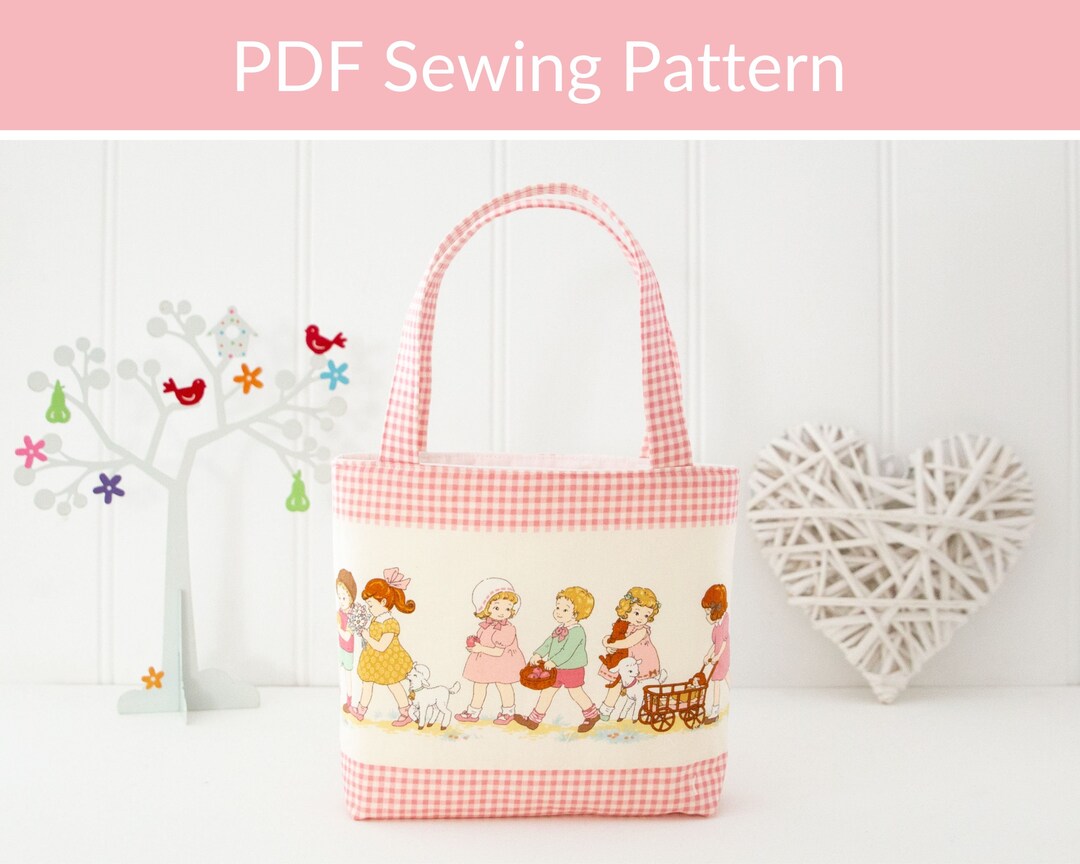 Little Girls Tote Bag PDF Sewing Pattern - Etsy