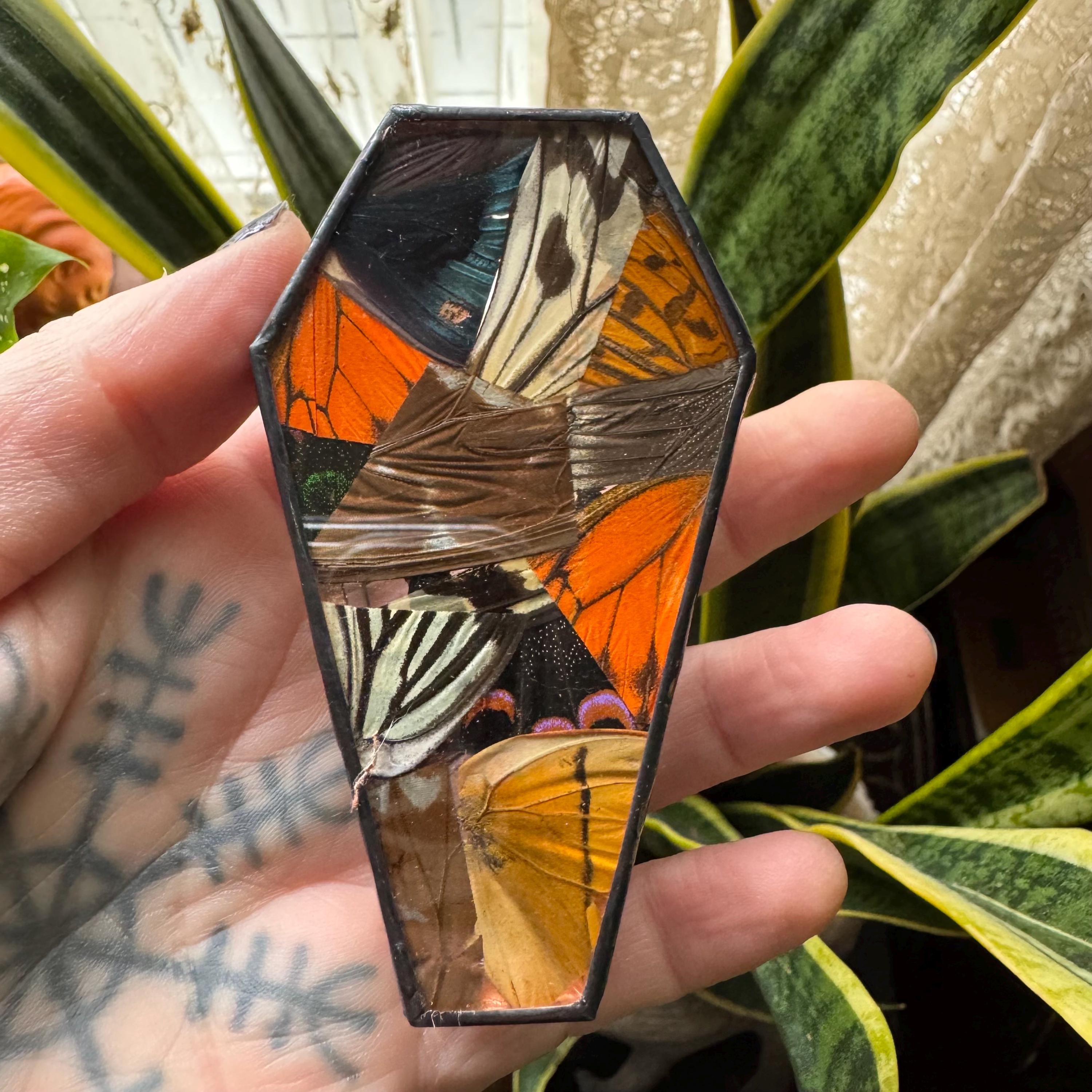 Glass Coffin Box Trinket Dish With Vintage Flower Floral Book Page - Etsy