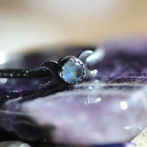 Hecate Ring triple Moon Goddess Ring Hekate 3 Ring Set Moonstone Ring ...