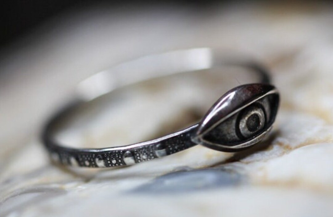 Eye Ring solid Sterling Silver Ring Minimalist Ring Third Eye Ring ...