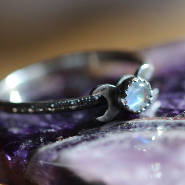 Triple Moon Ring - Etsy