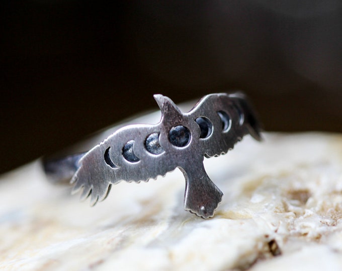 Raven Silver Ring Hugin and Munin, Norse Raven Jewelry, Chunky Silver ...