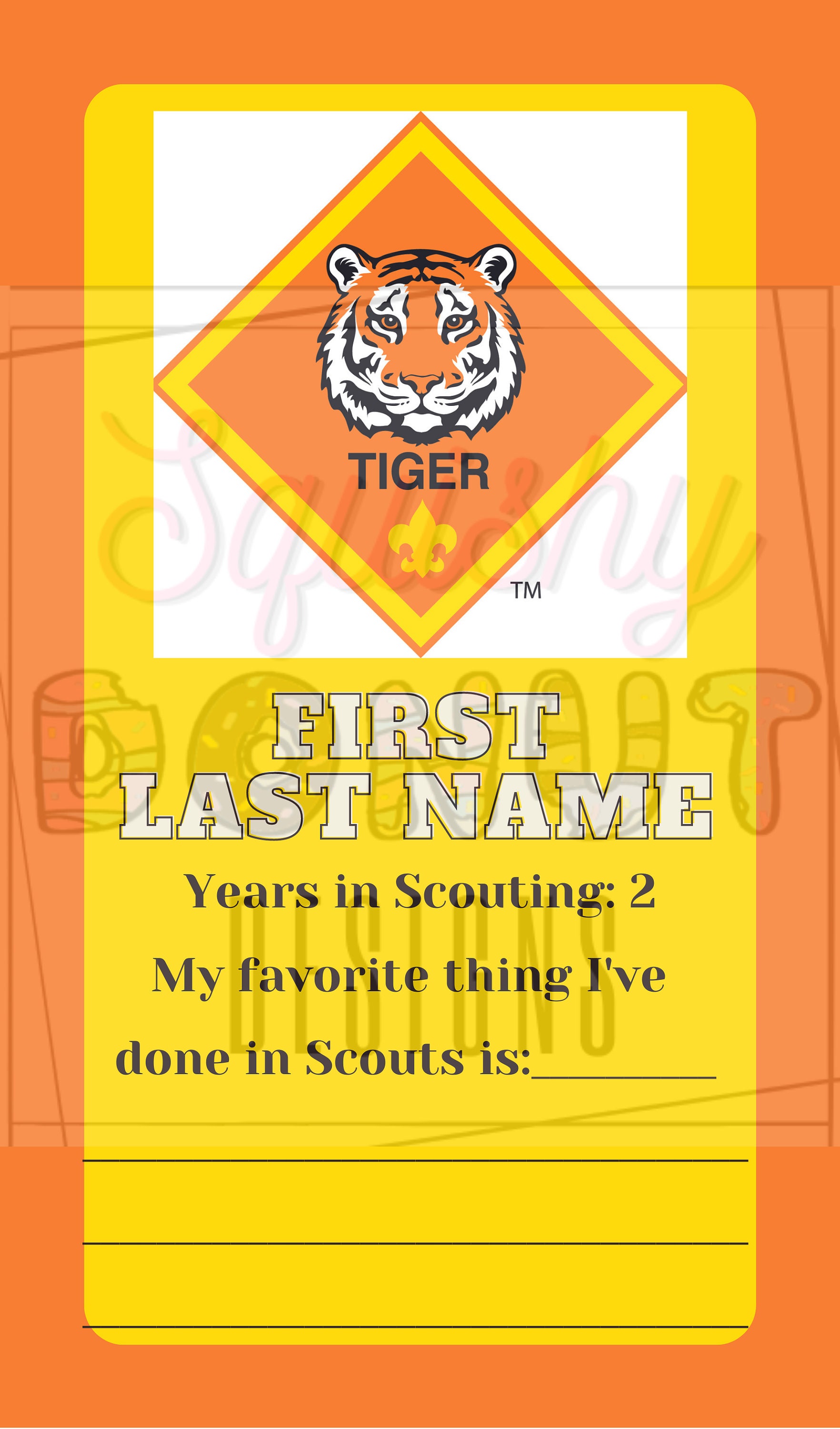 Cub Scout Rank Cards Lion Tiger Bear Wolf Webelos AOL - Etsy