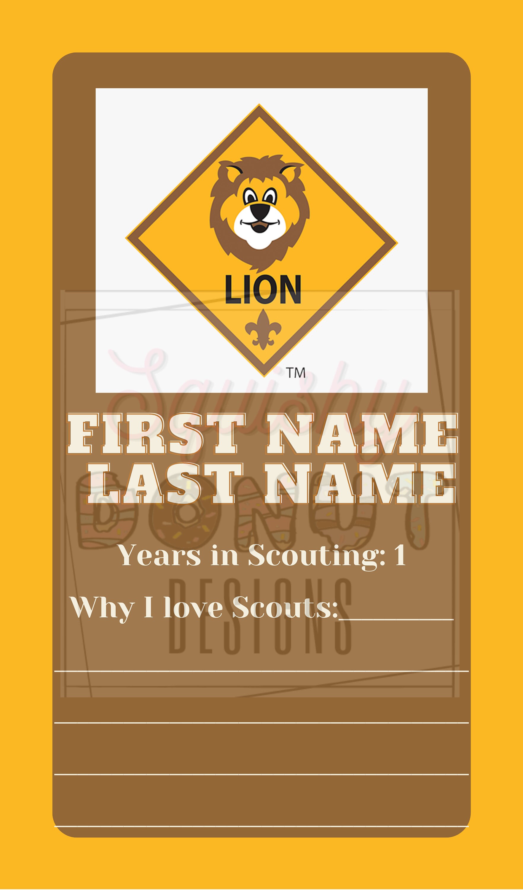Cub Scout Rank Cards Lion Tiger Bear Wolf Webelos AOL - Etsy