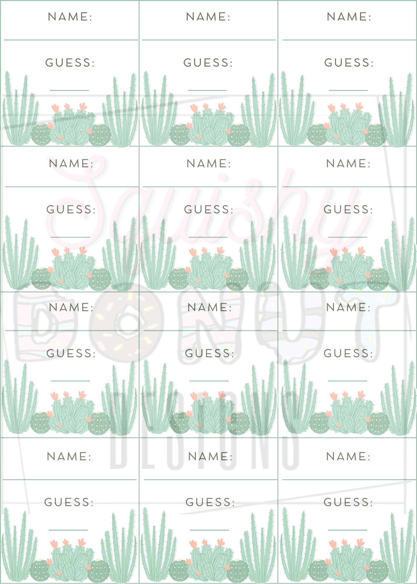 How Many Hot Tamales | Bridal Shower Game | Baby Shower Game | - Etsy