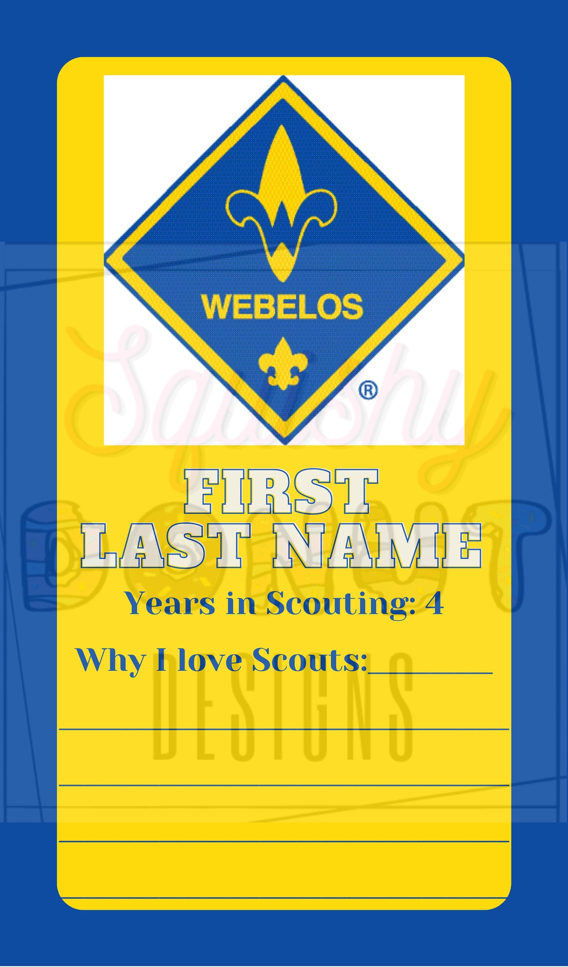 Cub Scout Rank Cards Lion Tiger Bear Wolf Webelos AOL - Etsy