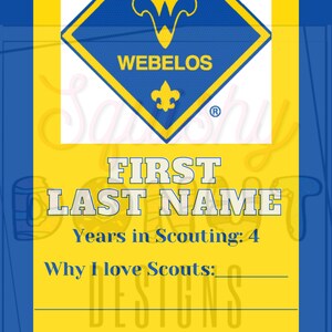 Cub Scout Rank Cards Lion Tiger Bear Wolf Webelos AOL - Etsy