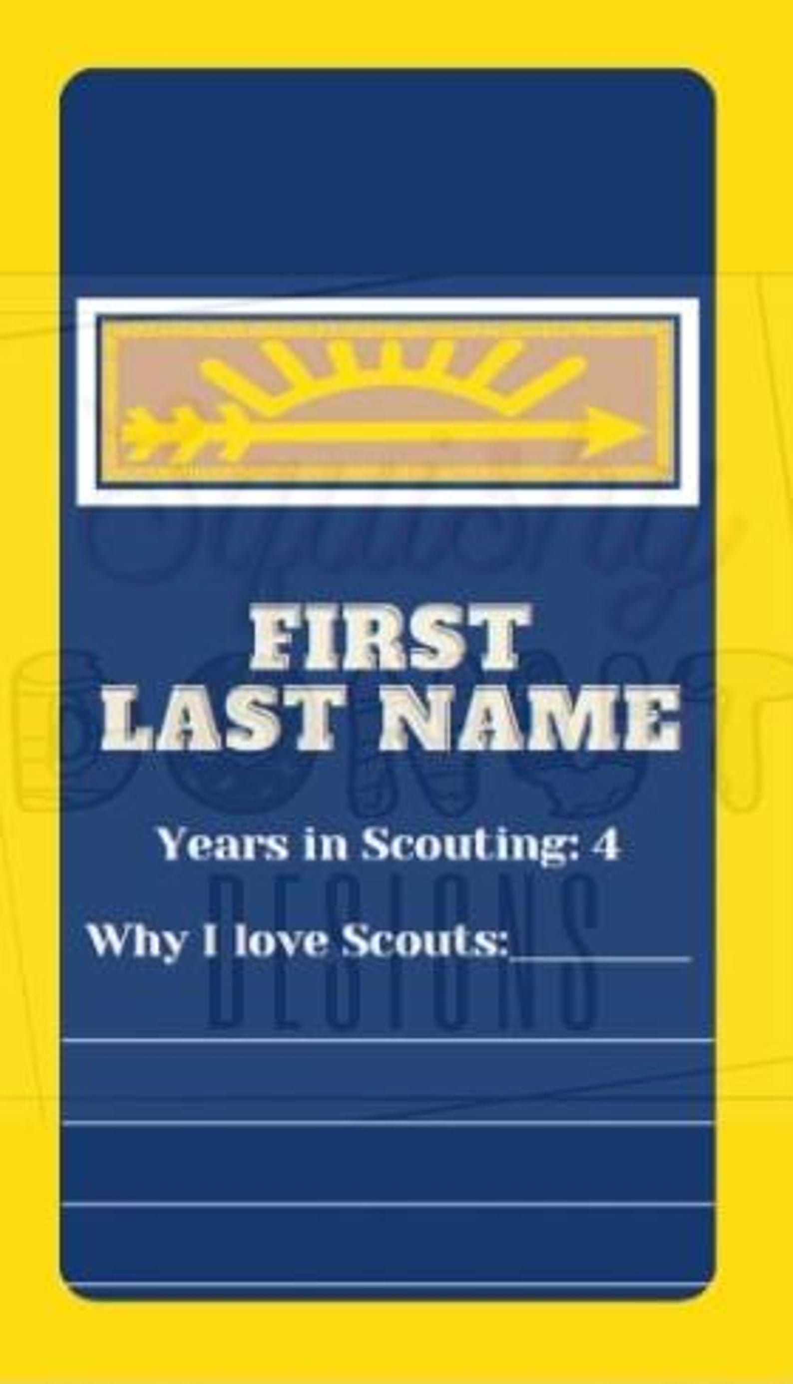 Cub Scout Rank Cards Lion Tiger Bear Wolf Webelos AOL - Etsy