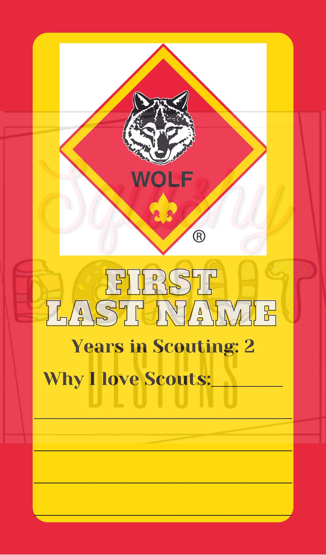 Cub Scout Rank Cards Lion Tiger Bear Wolf Webelos AOL - Etsy