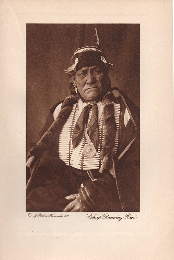 THE VANISHING RACE Chief Running Bird Vintage 1914 | Etsy