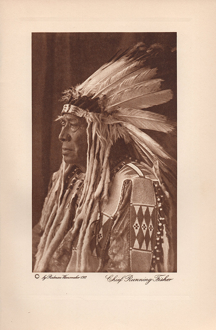 THE VANISHING RACE - Chief Running Fisher - Vintage 1914 Photogravure ...