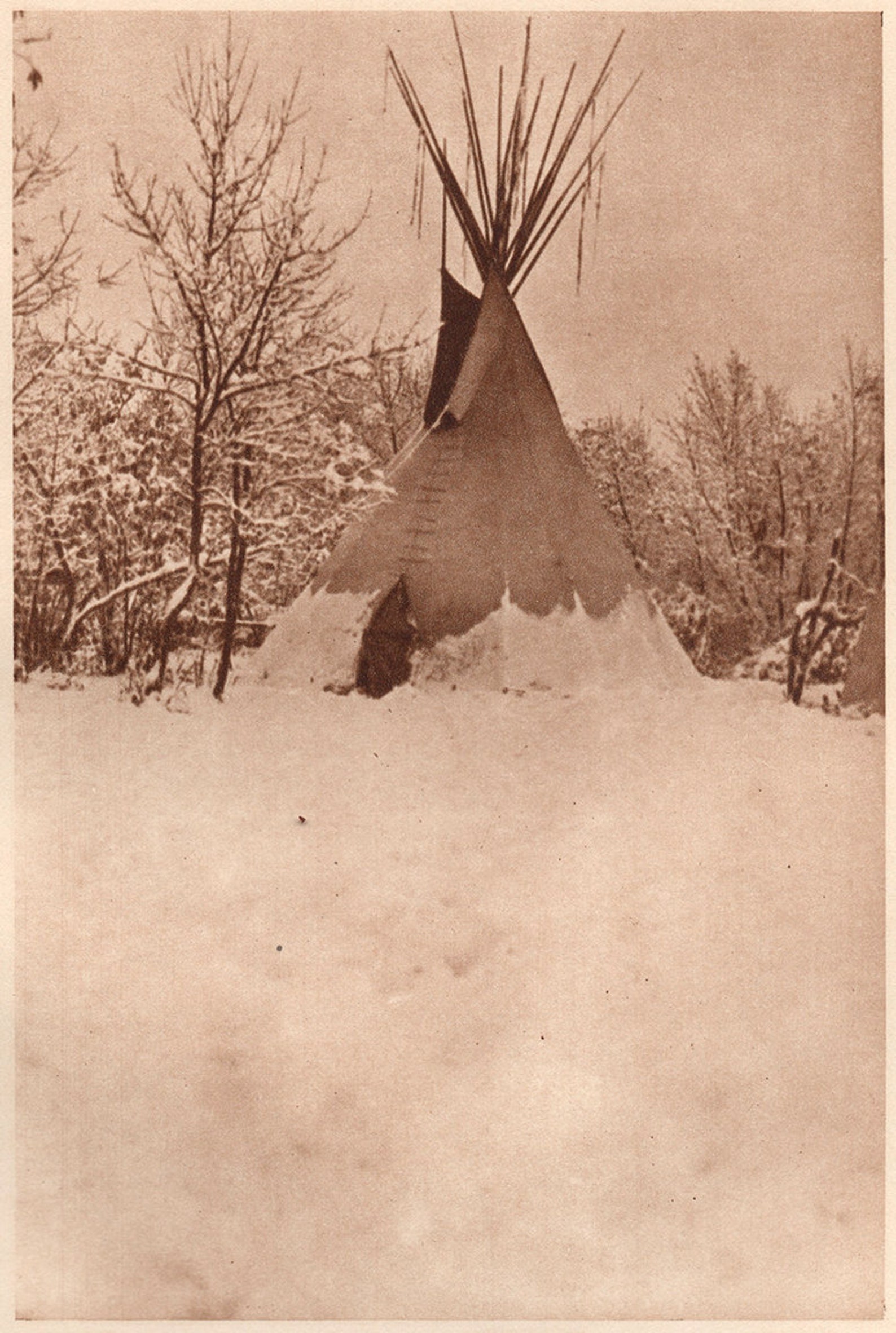 THE VANISHING RACE - the Sacrament of Winter, Vintage 1914 Photogravure ...