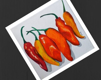 Pepper painting | Etsy