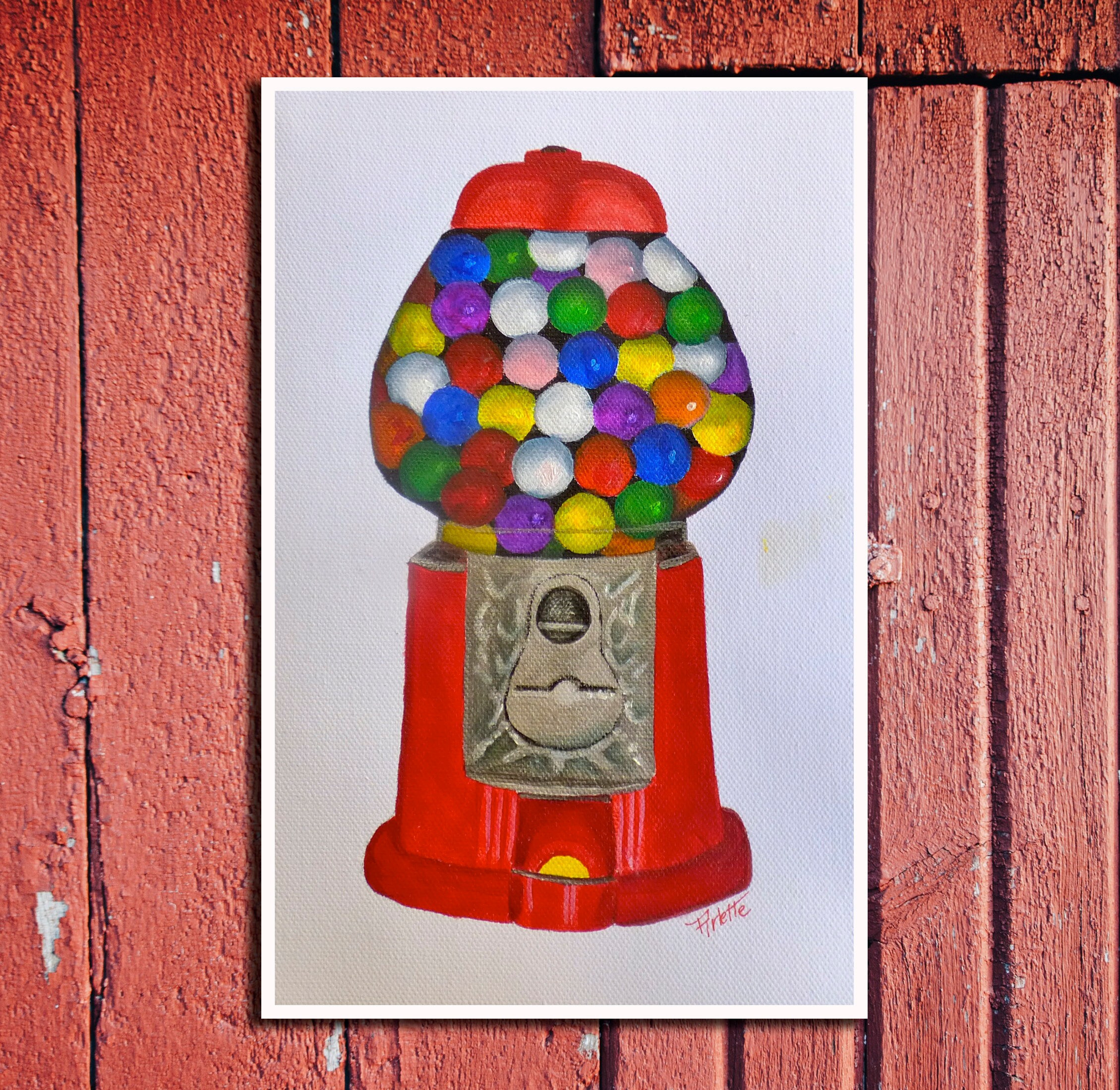 Bubble Gum Machine Painting