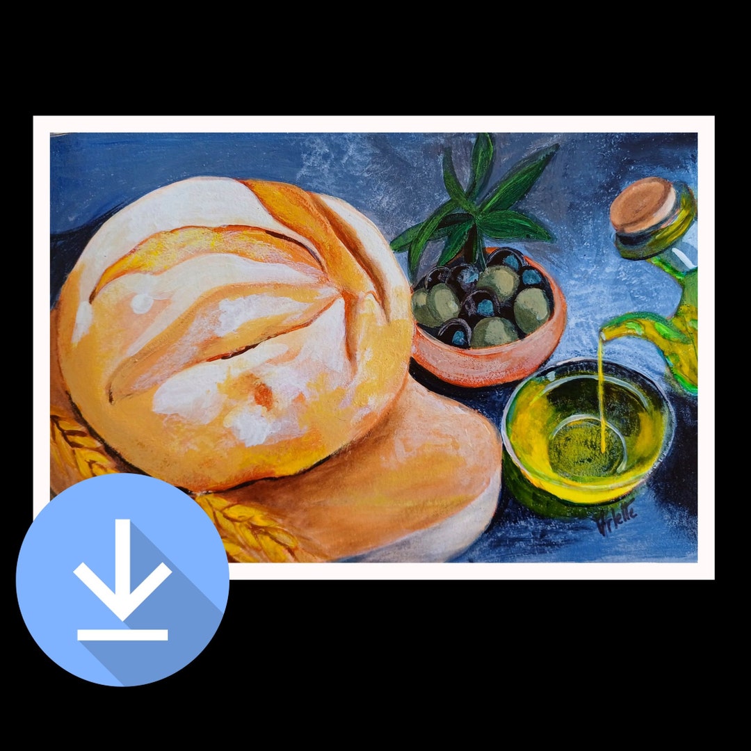 Bread Art Print Instant Download, Printable Art Decor, Wall Art, 4 ...