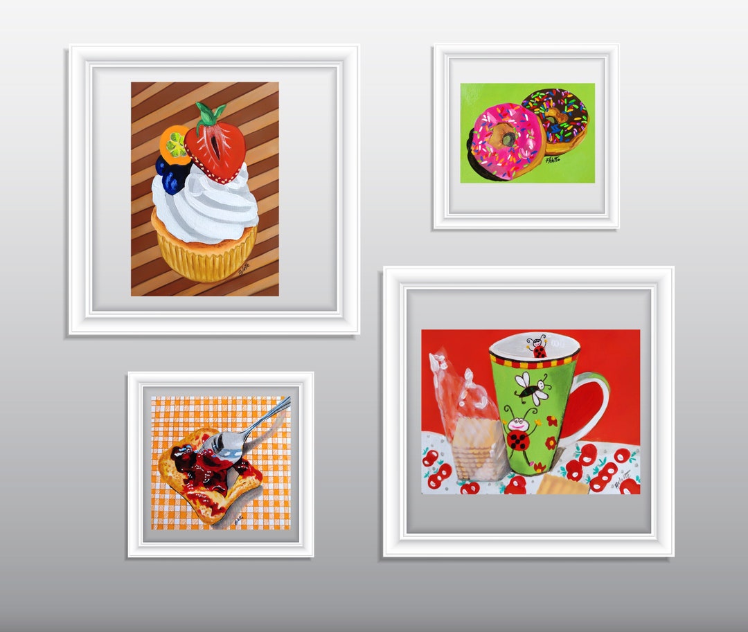 Instant Download, Add a Sweet Touch to Your Walls, Donuts,toast, Muffin ...