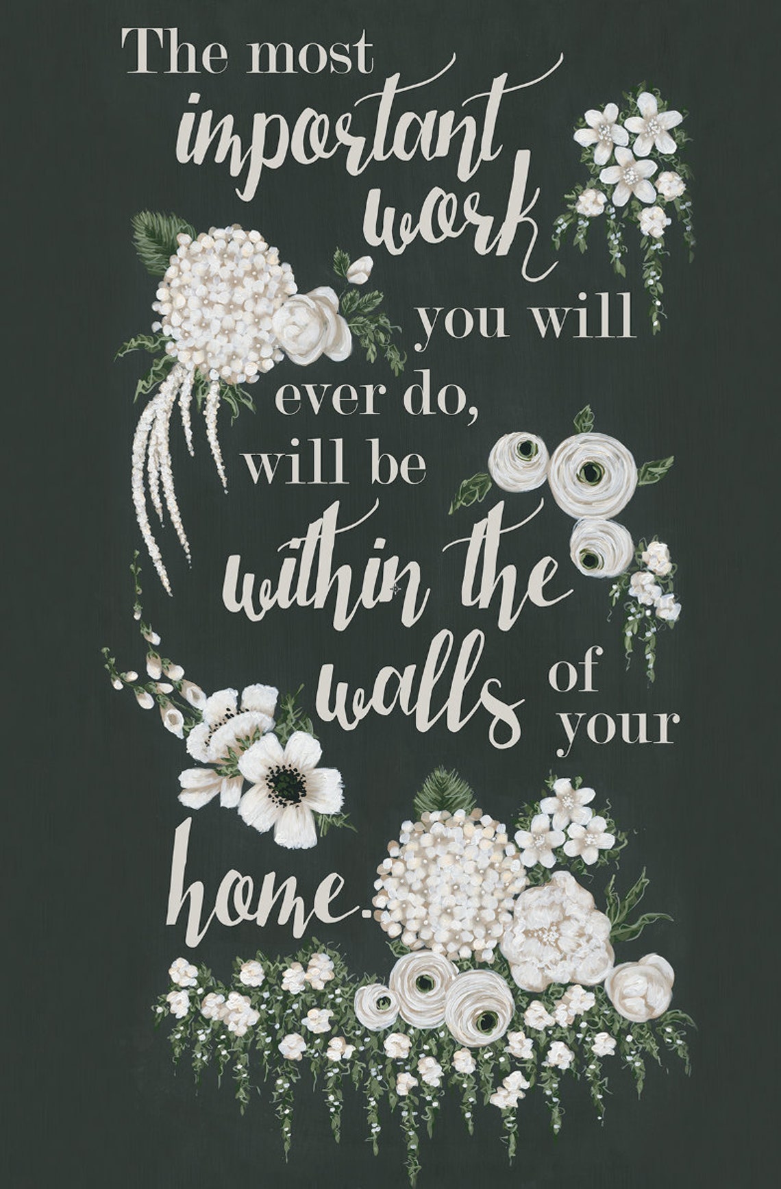 Important Work Paper Print | Etsy