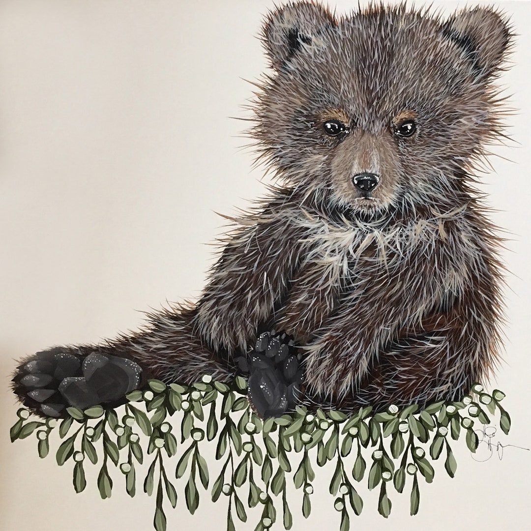 Woodland Nursery Bear Cub Paper Prints - Etsy