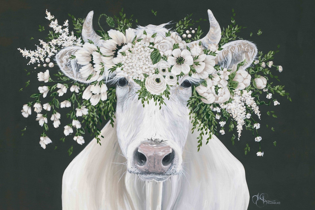 Pearl the Cow Paper Print - Etsy