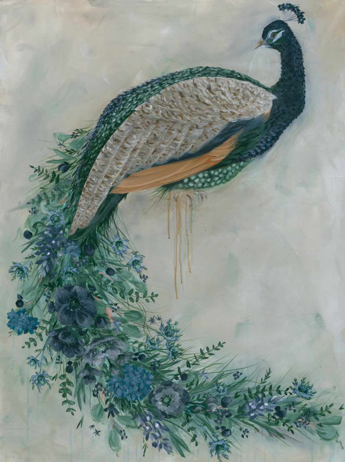 Peacock Paper Print - Etsy