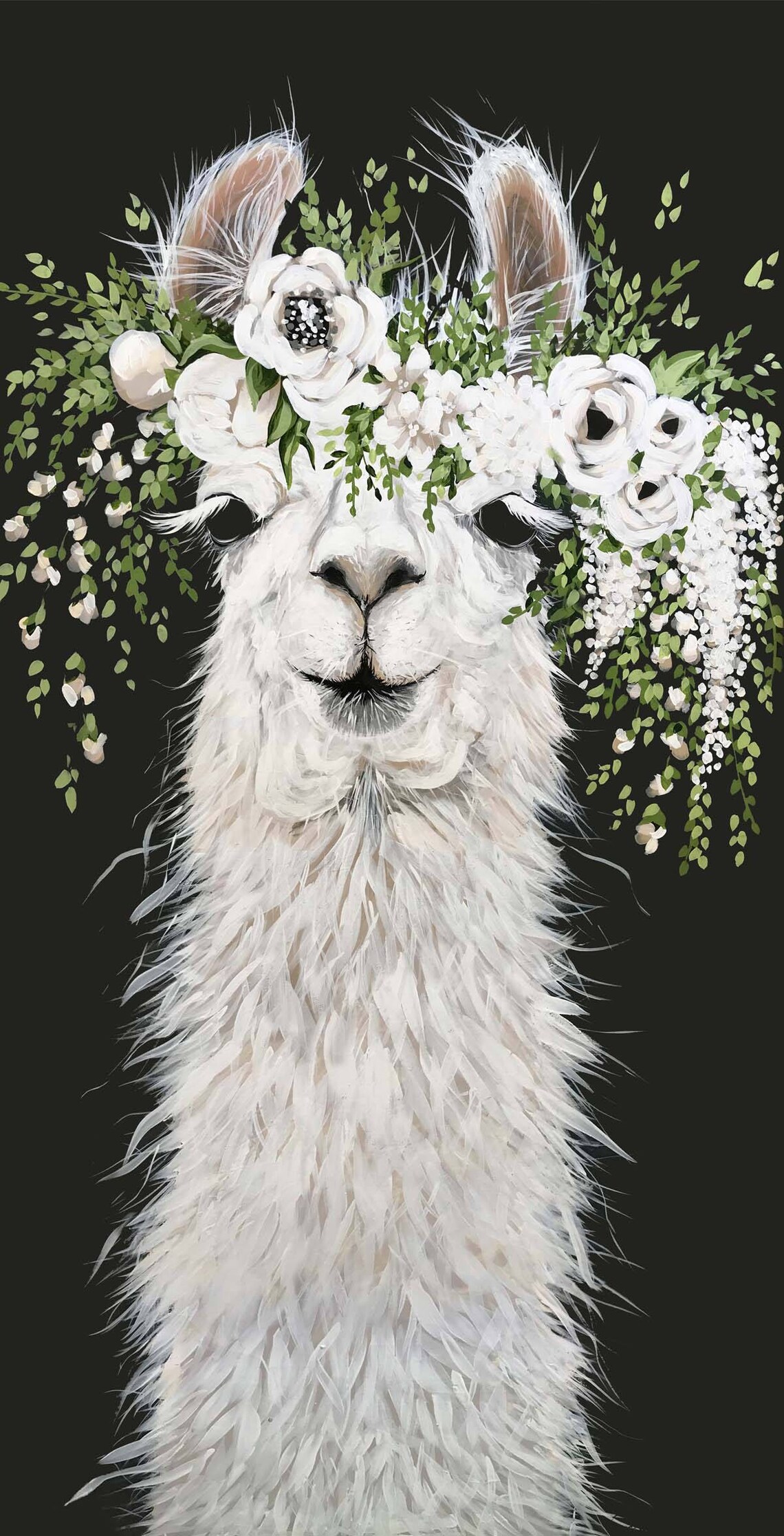 Dolly Llama Printed Canvas - Etsy