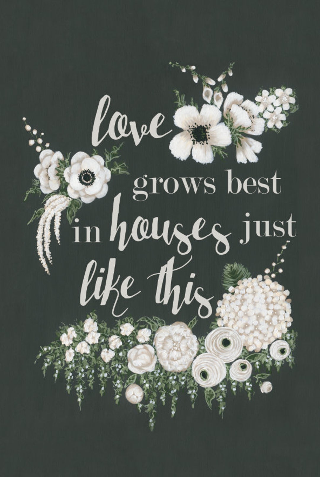 Love Grows Best on Canvas - Etsy