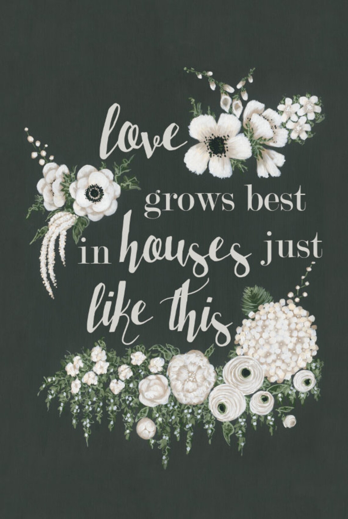 Love Grows Best on Canvas - Etsy