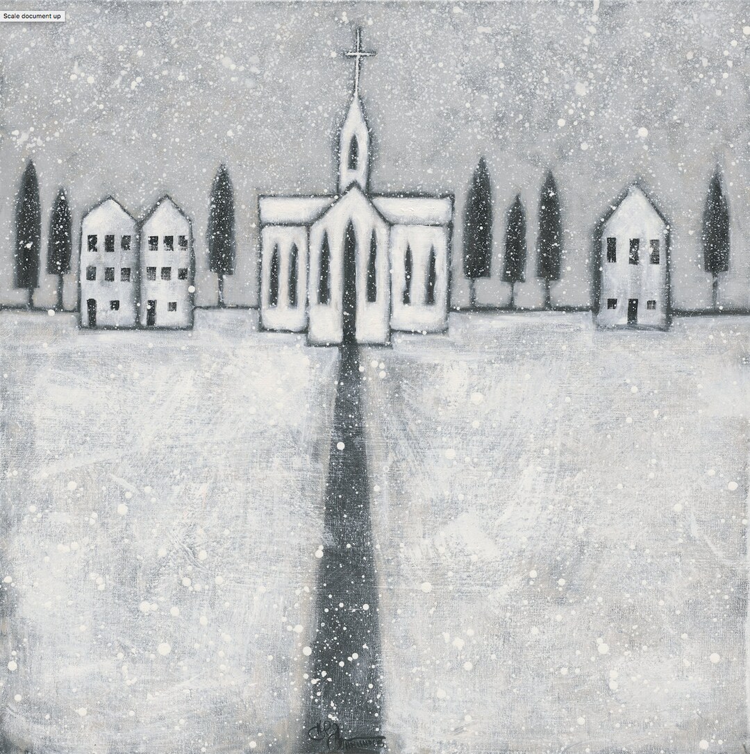 Little White Church Paper Print - Etsy