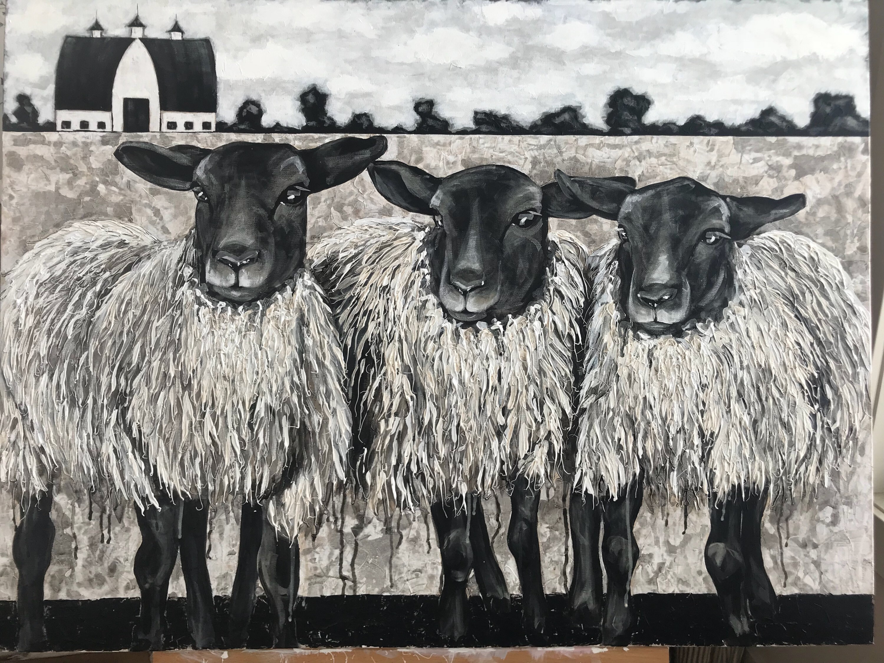 God Bless Ewe Printed Canvas. - Etsy