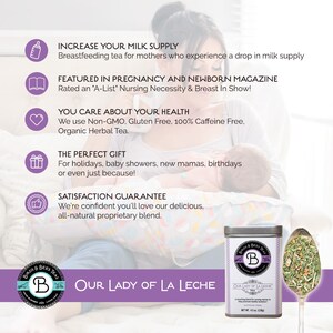Our Lady of La Leche Organic Tea - Breastfeeding Tea - Pregnancy Safe ...