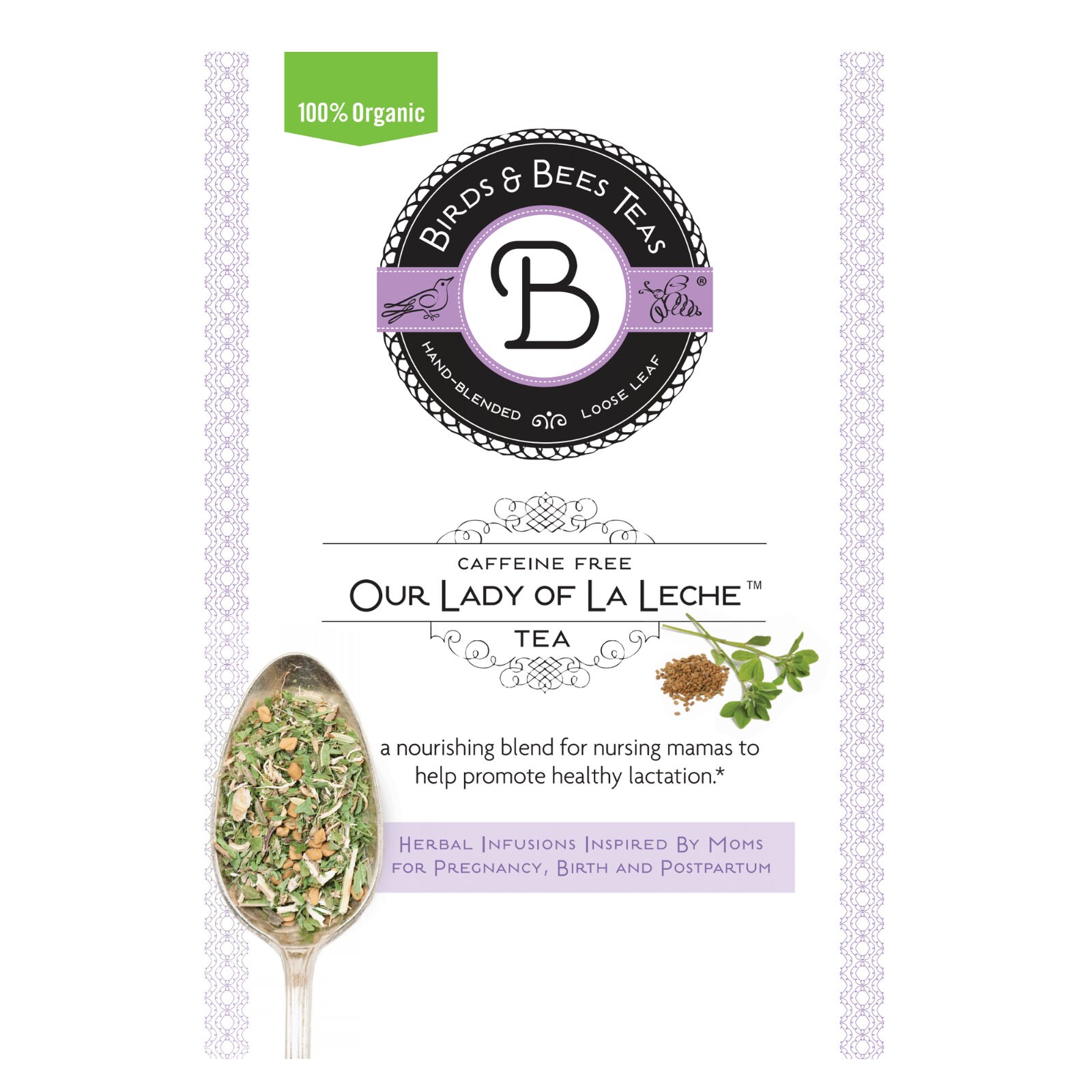 Our Lady of La Leche Organic Tea - Breastfeeding Support Tea - Large ...